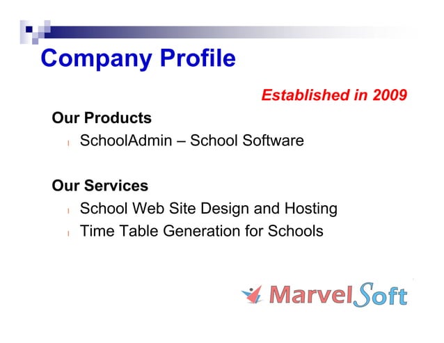 MarvelSoft School Management Software | PPT