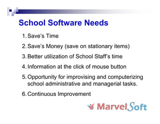 MarvelSoft School Management Software | PDF