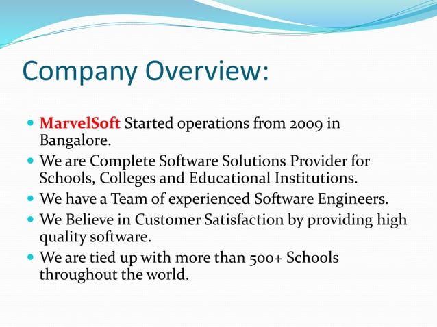 MarvelSoft school management software Product Presentation | PPTX