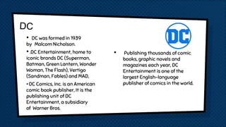 Marvel vs dc | PPTX | Comic Books | Collecting