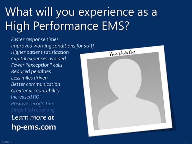 High Performance EMS is MARVLIS | PPT