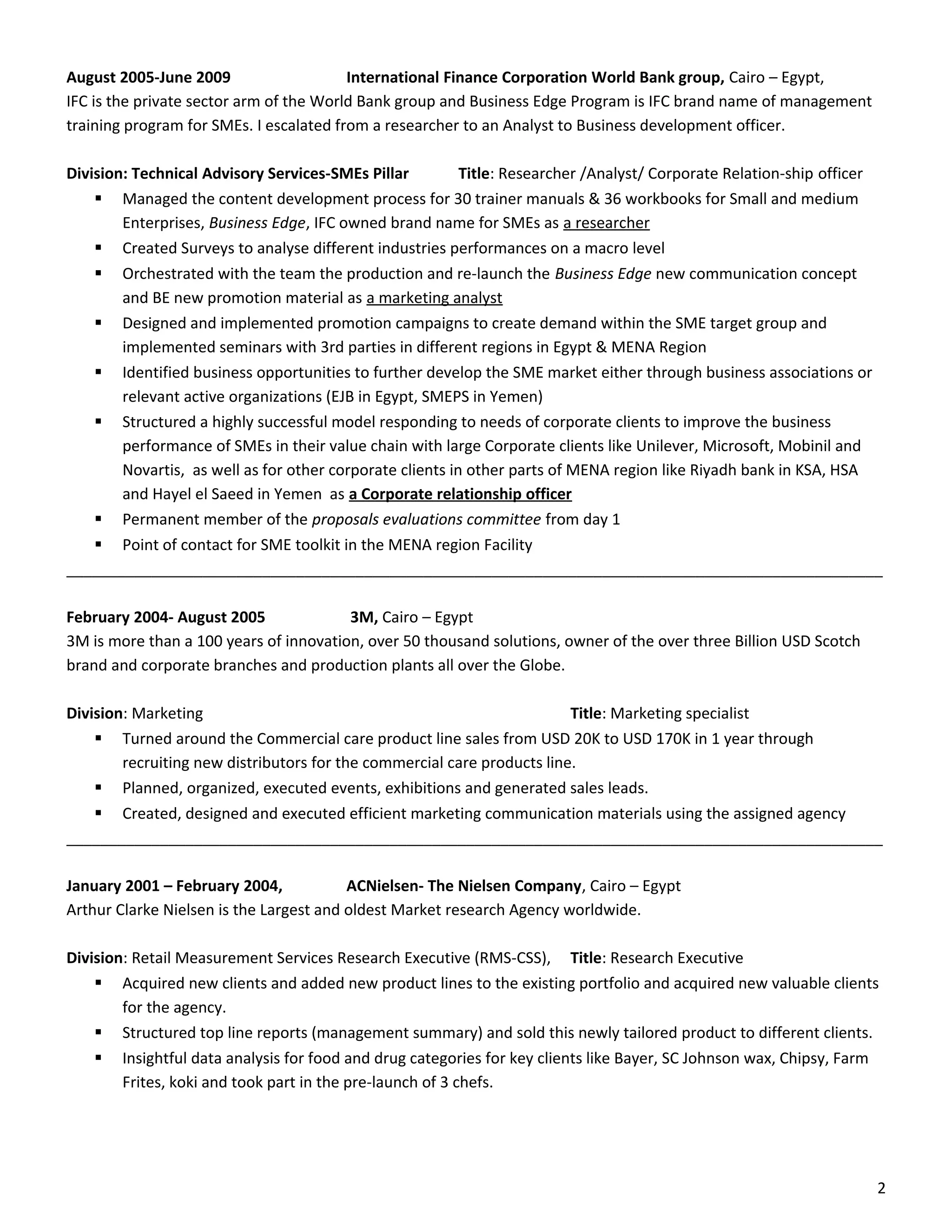 Marwa atef cv october 2014 | DOC