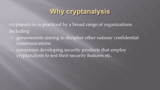 Cryptanalysis 101 | PPTX