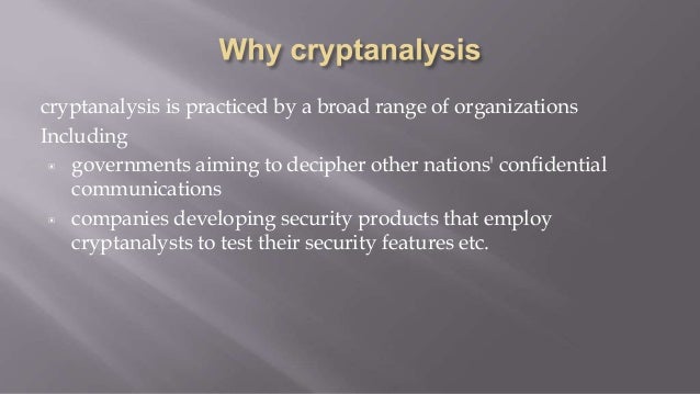Cryptanalysis 101