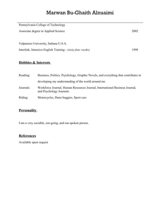 Marwan's cv | PDF