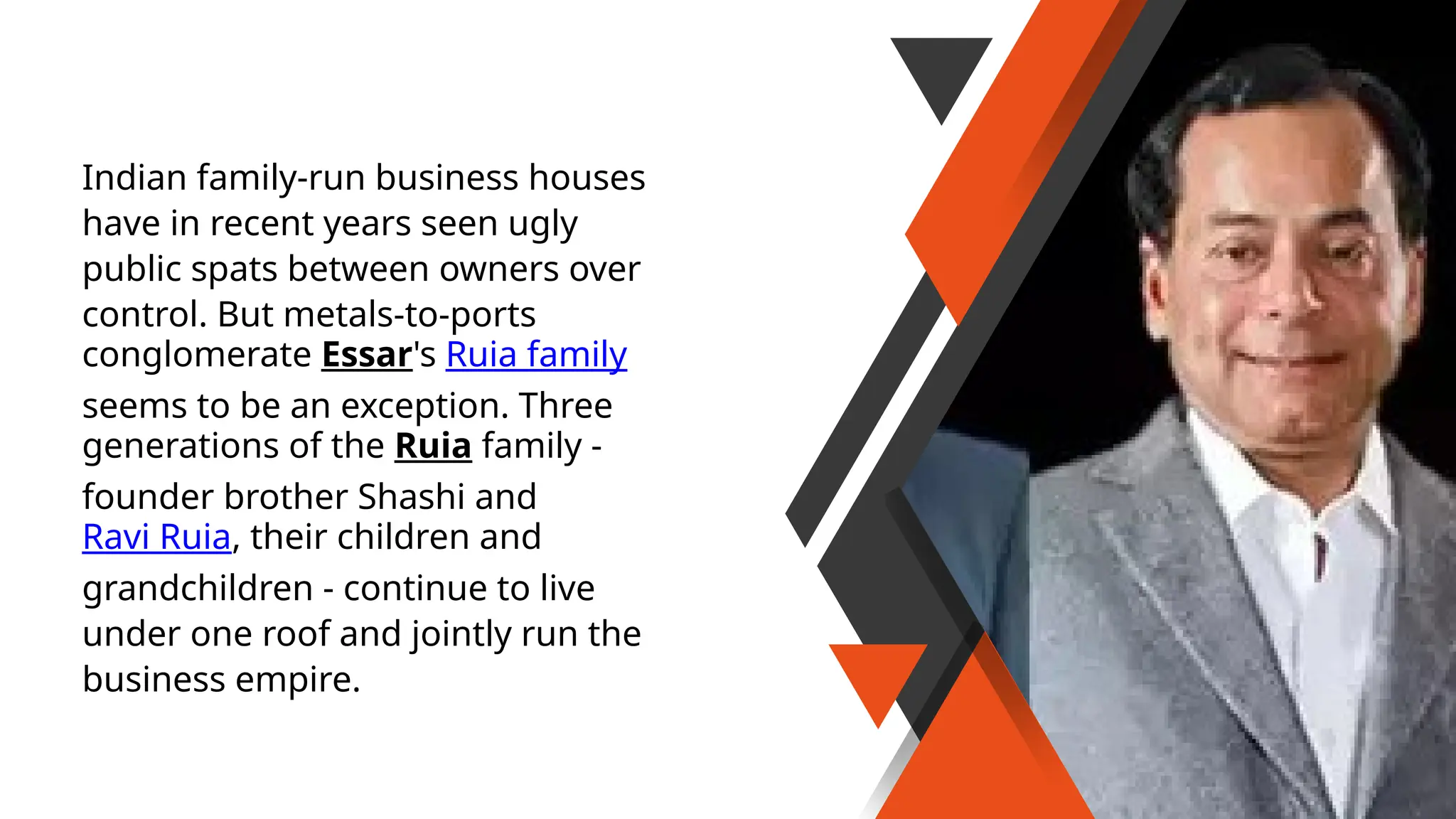 'Marwari' school of business keeps 3 generations of Ruia family under ...