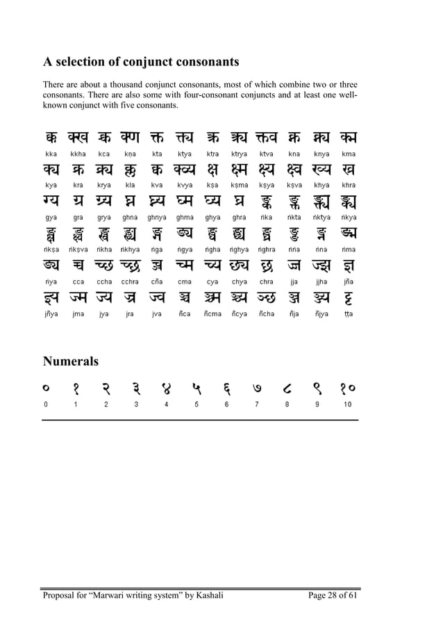 Marwari writing system proposal | PDF