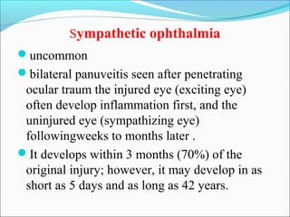 Uveitis in children - by dr. Marwa Mostafa (MS) | PPT