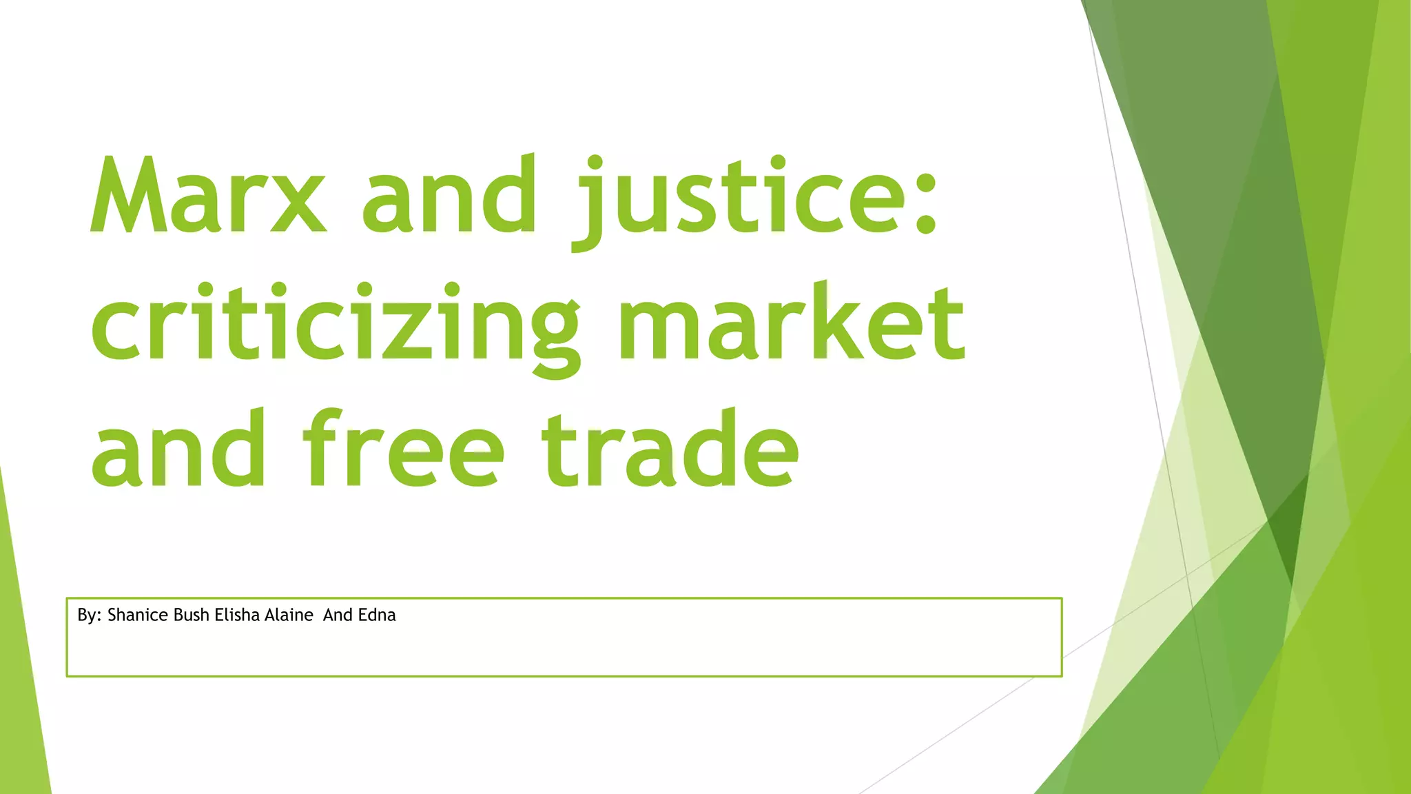 Marx and justice | PPTX