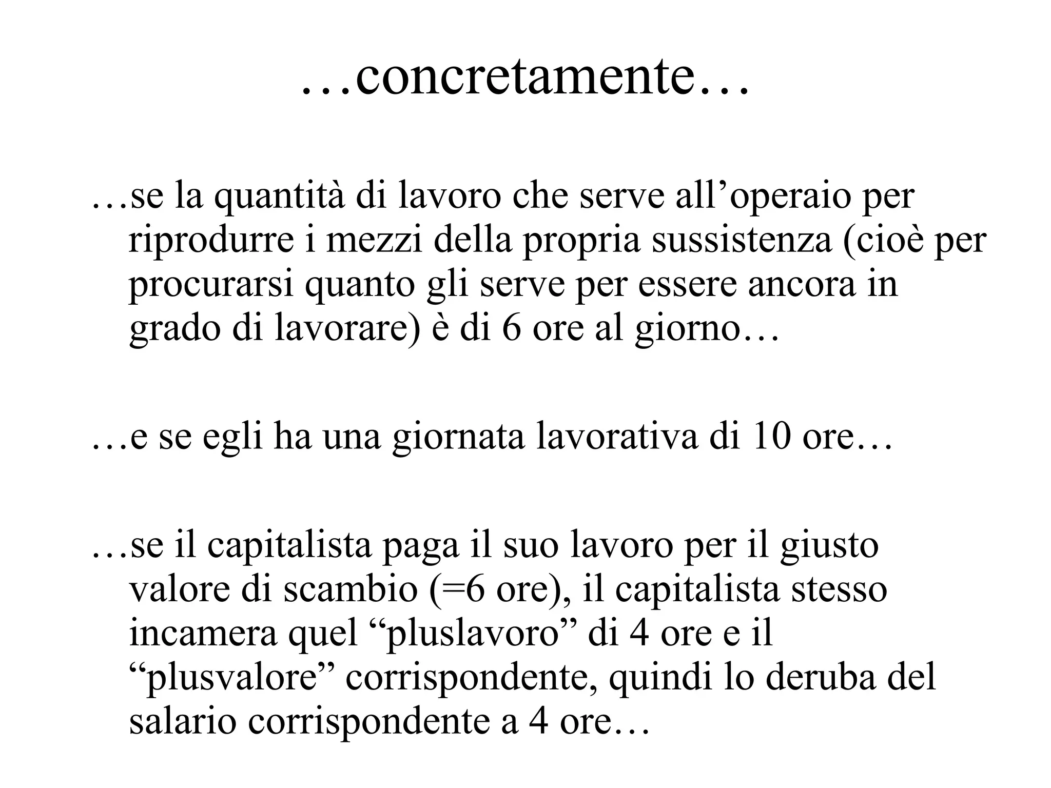 Marx, capitale, plusvalore e osservazioni critiche | PPT