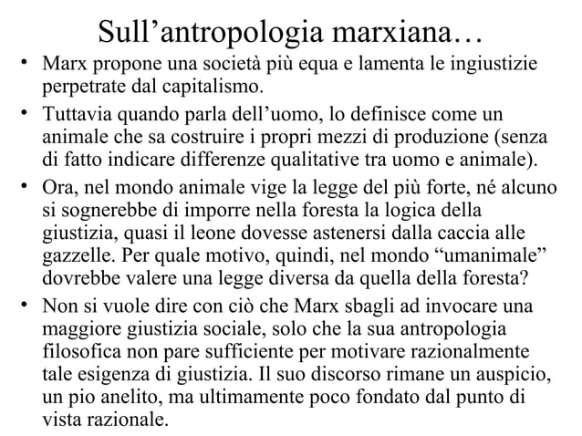 Marx, capitale, plusvalore e osservazioni critiche | PPT