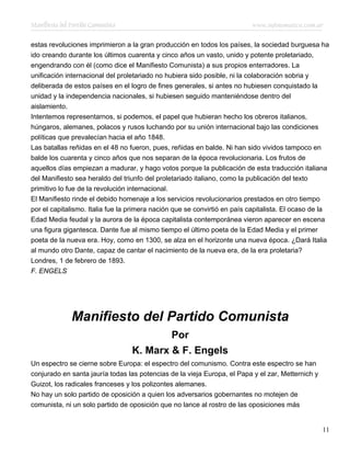 Marx & engels manifiesto comunista | PDF