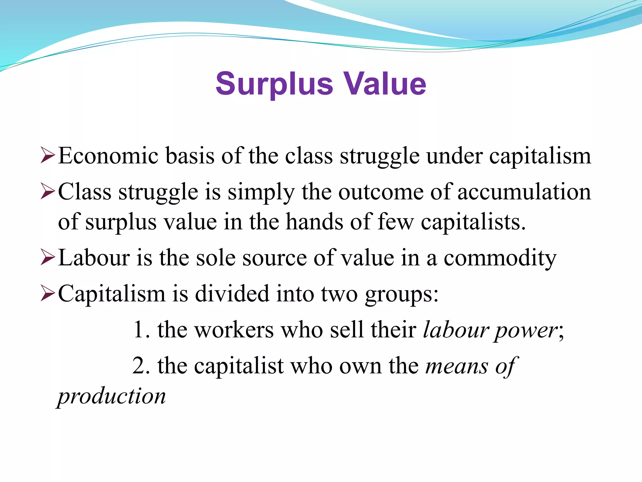Marxian theory of economic development | PPTX