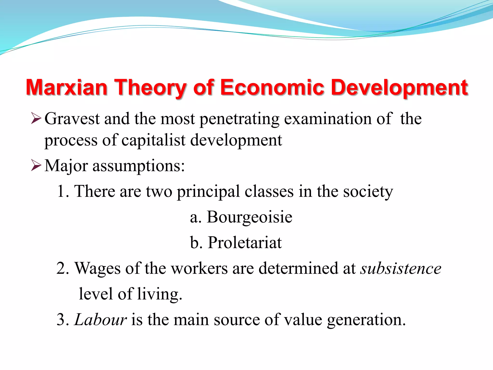 Marxian theory of economic development | PPTX