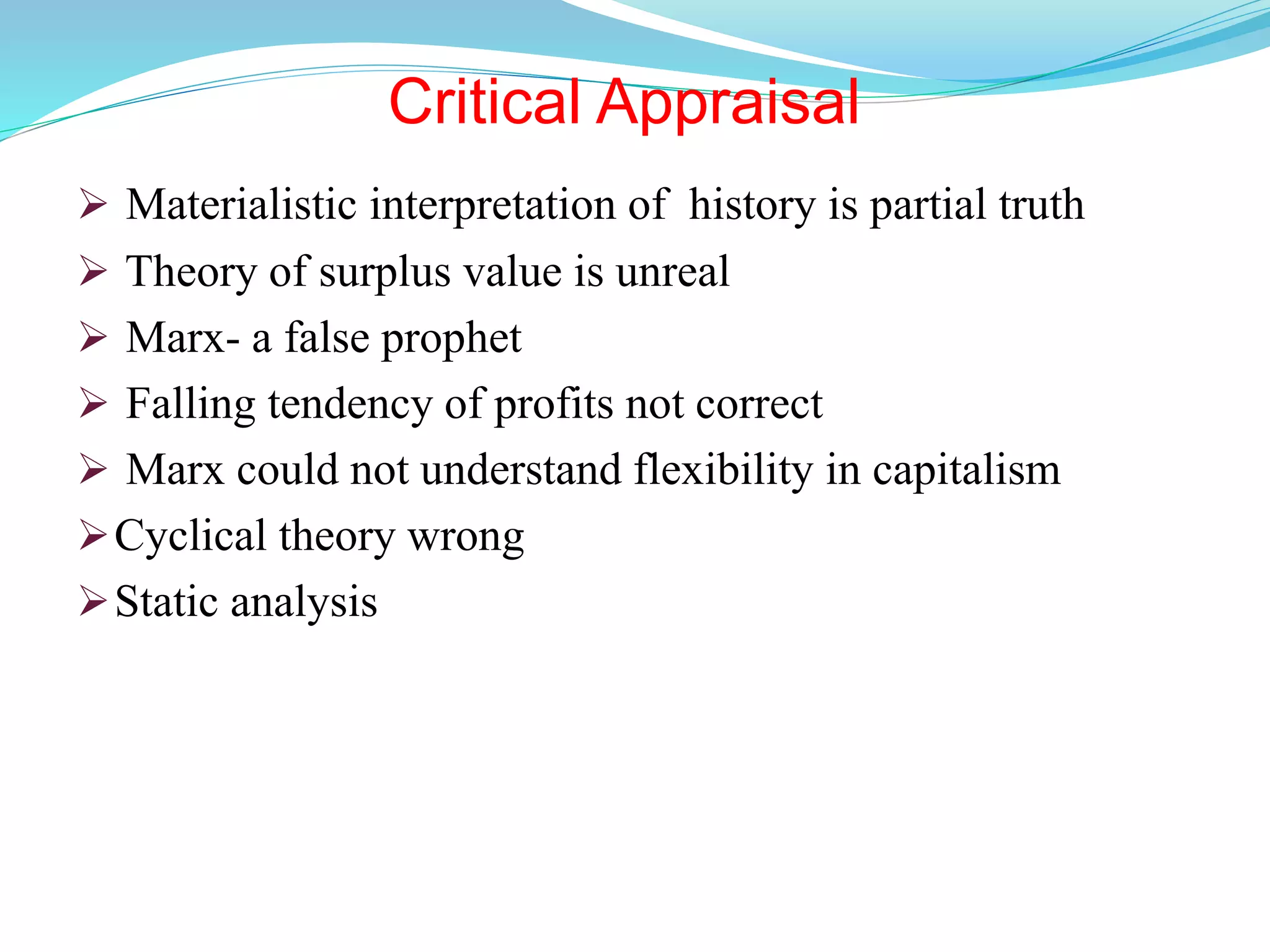 Marxian theory of economic development | PPTX