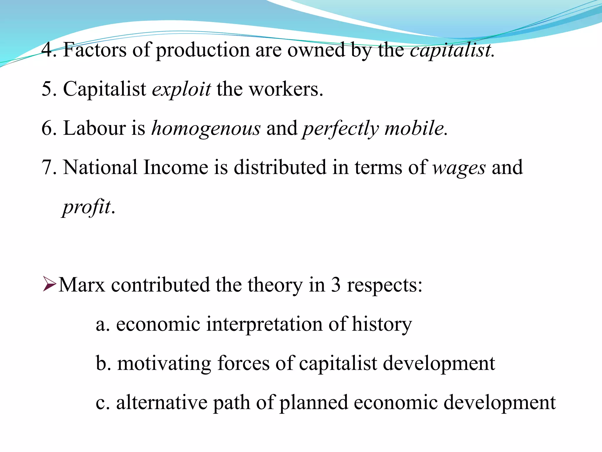 Marxian theory of economic development | PPTX