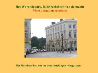 Marx in Brussel wandeling met Frans De Maegd (Imast) - 1998. | PPT