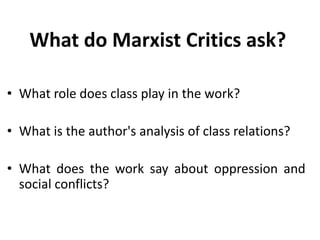 Literary Criticism, III, Marxist criticism | PPTX