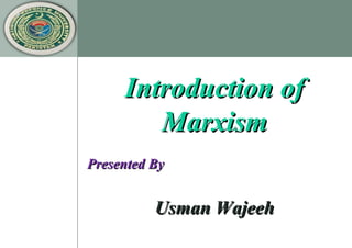 Marxism by Rameez Ahmed | PPT