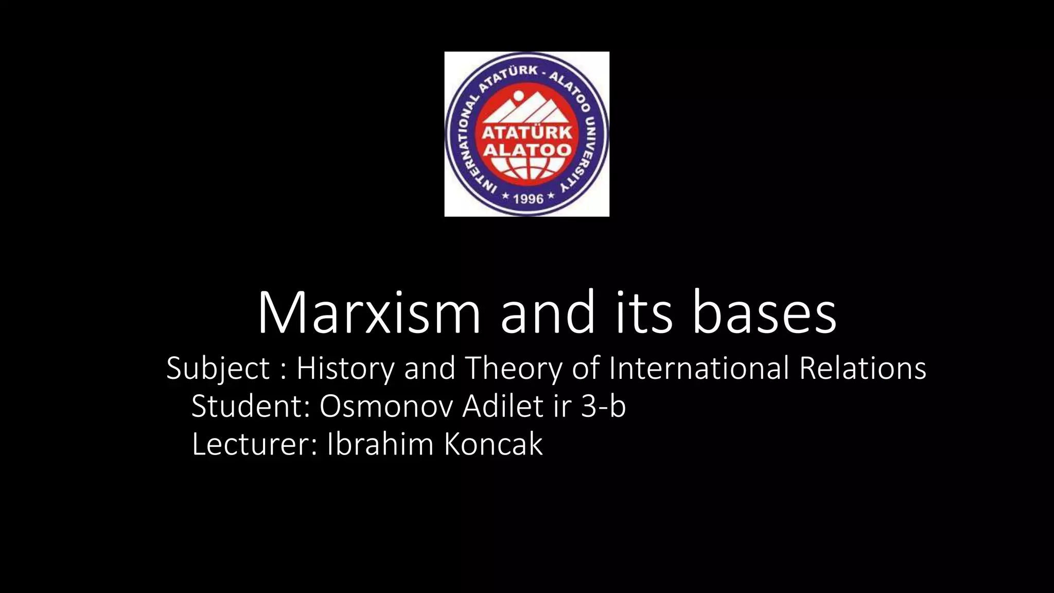 adilet osmonov marxism | PPT