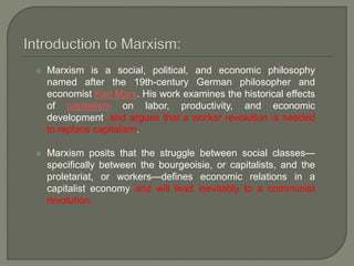 Presentation on Marxism School of thought | PPTX