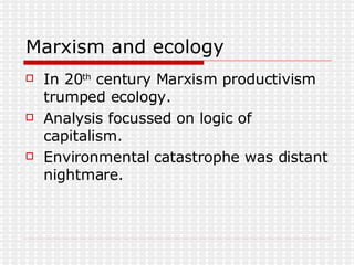 Marxism, Ecology & Climate change | PPT