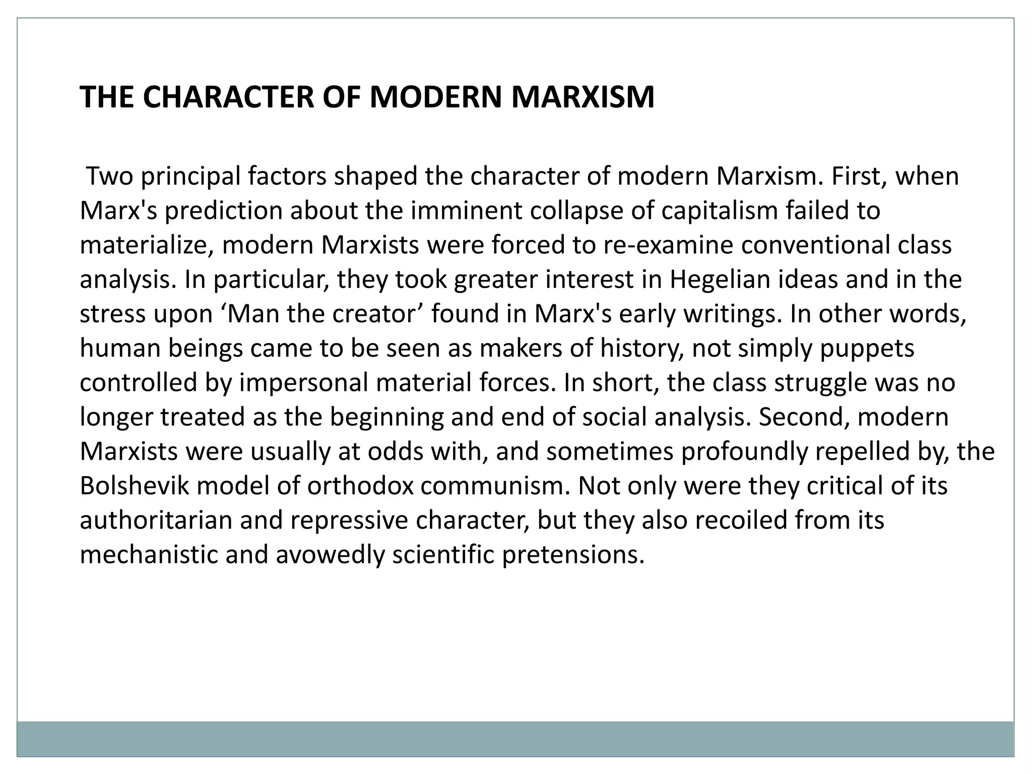 Marxism and its ideology | PPTX