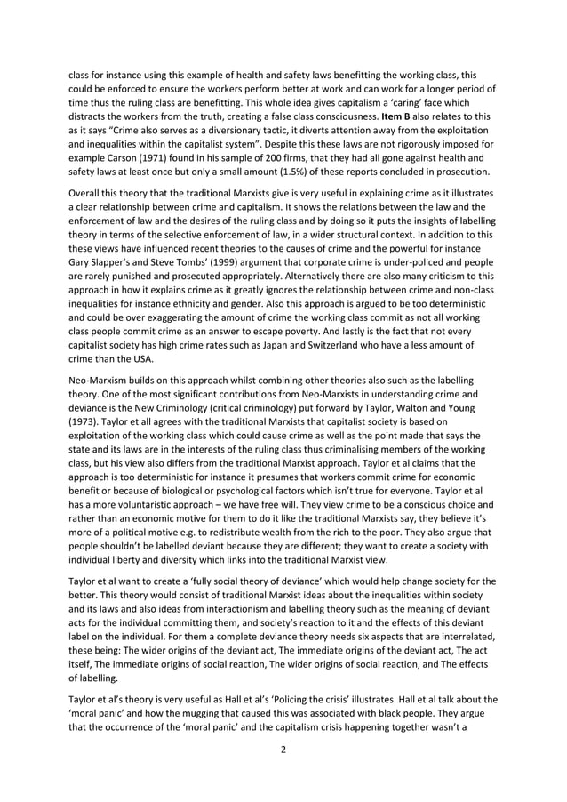 Marxism: A* Essay Exemplar 2 | PDF