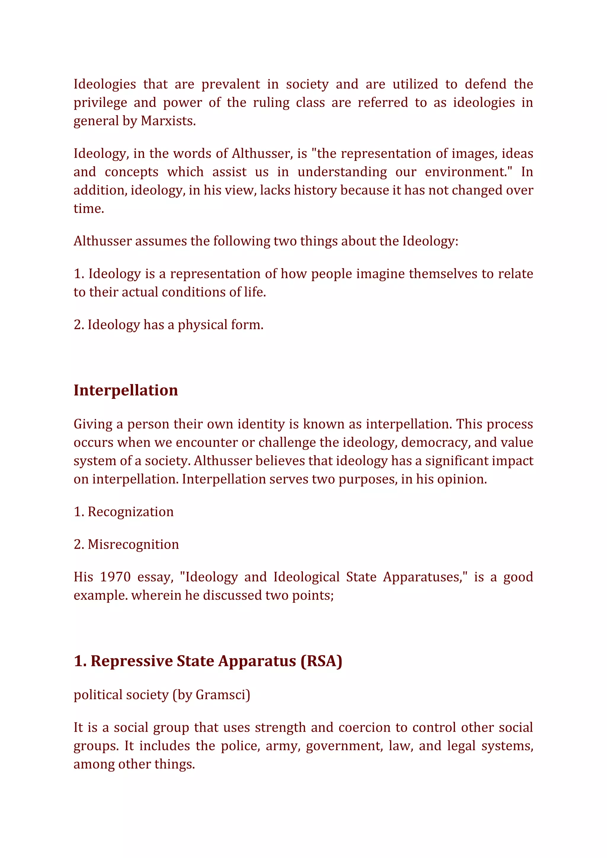 Marxism by Louis Althusser | PDF