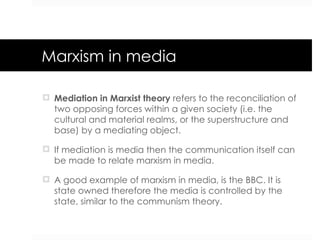 Marxism in the Media | PPT