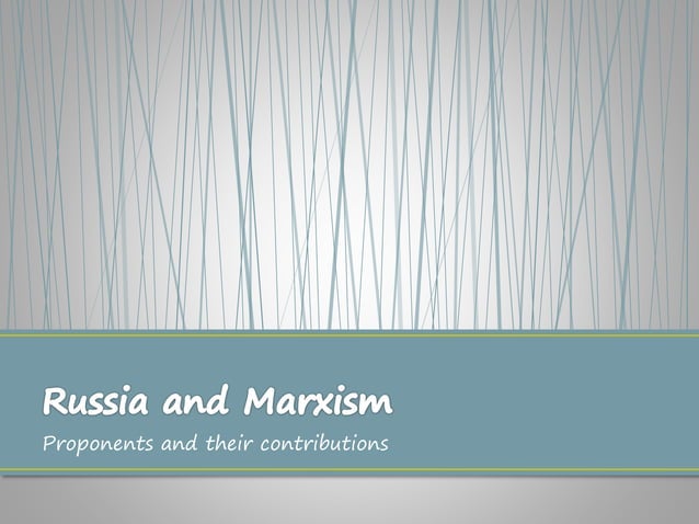 Marxism presentation | PPTX