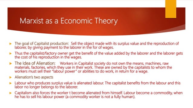 Marxism and its application | PPTX | Science