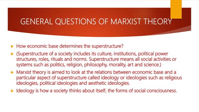 Marxism and its application | PPTX | Science