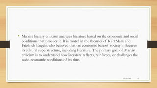 Marxist LIterary Theory and its Implications .pptx