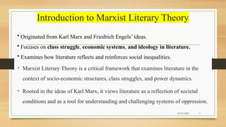 Marxist LIterary Theory and its Implications .pptx