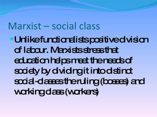 Marxist & Functionalist Differences | PPT