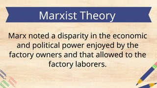 Marxist Theory The Marxist approach to literature is based on the ...