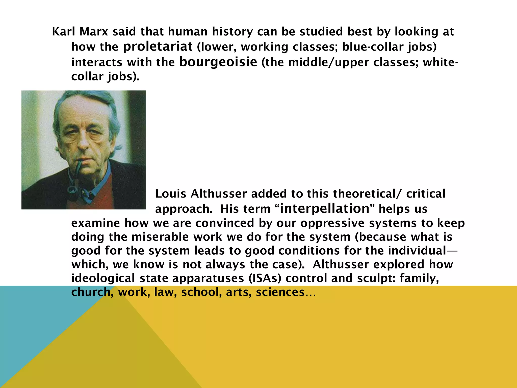 Marxist and feminist lenses 2014 | PPTX