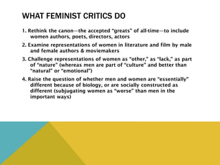 Marxist and feminist lenses 2014 | PPTX