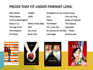 Marxist and feminist lenses 2014 | PPTX