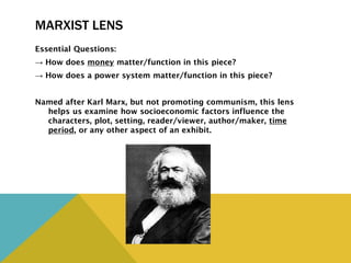 Marxist and feminist lenses 2014 | PPT