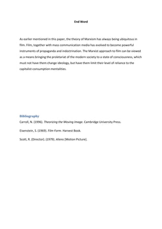 Marxist approach to film | PDF | Science Fiction | Genres