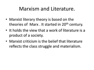 Marxist critical inquiry 2 | PPT