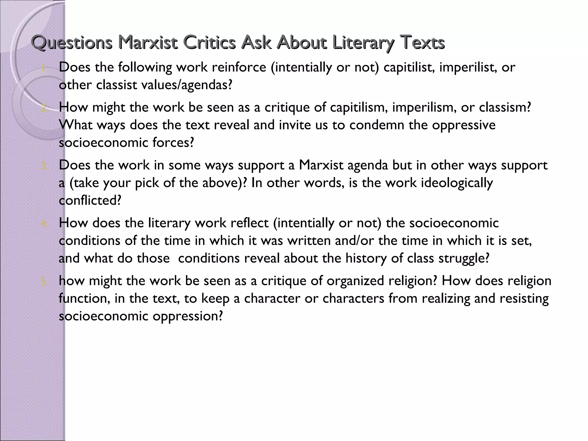 Marxist Literary Criticism | PPT
