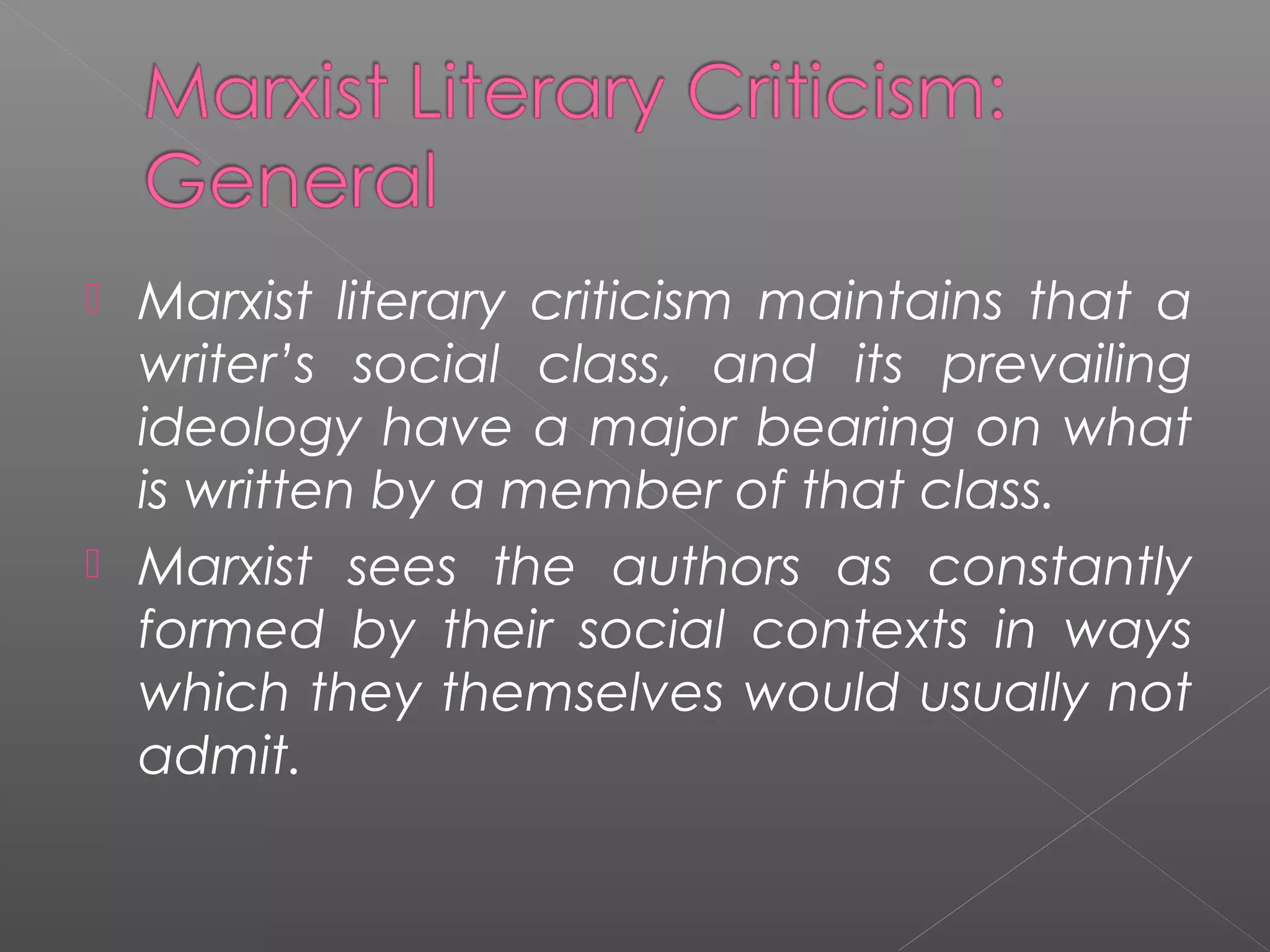 Marxist criticism | PPT