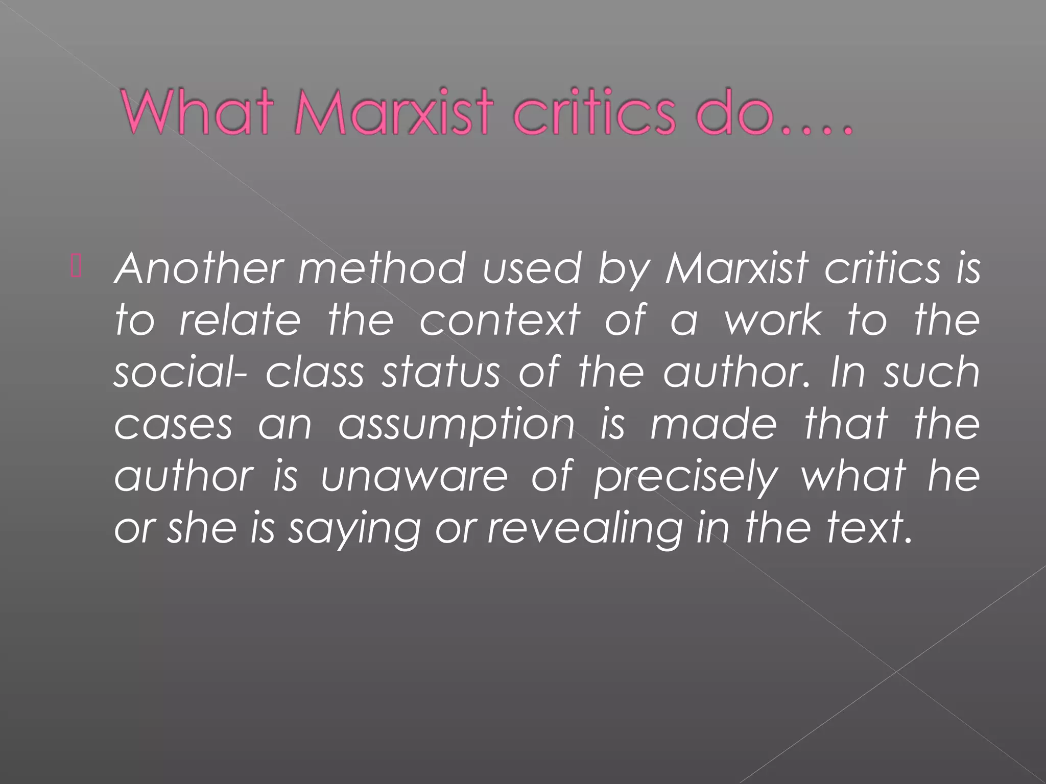 Marxist criticism | PPT