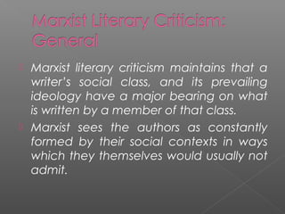 Marxist criticism | PPT