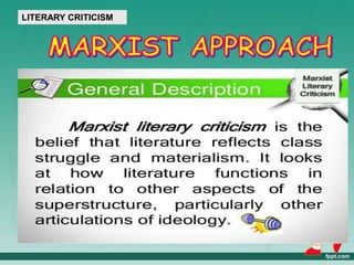 Marxist Criticism for English 10 3rd q.ppt