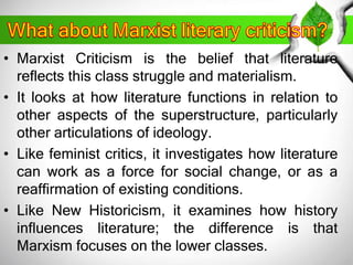 Marxist criticism presentation | PPTX