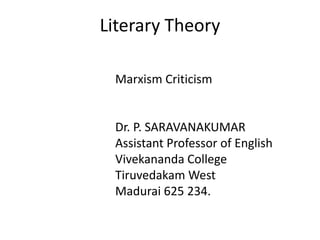 Marxist critism | PPT